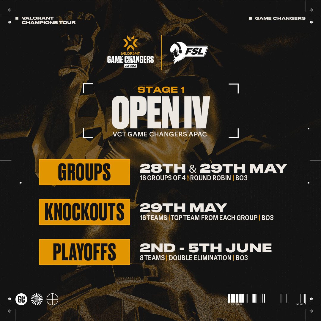 FSL opens registration for VCT Game Changers APAC Open 4 - VALO2ASIA