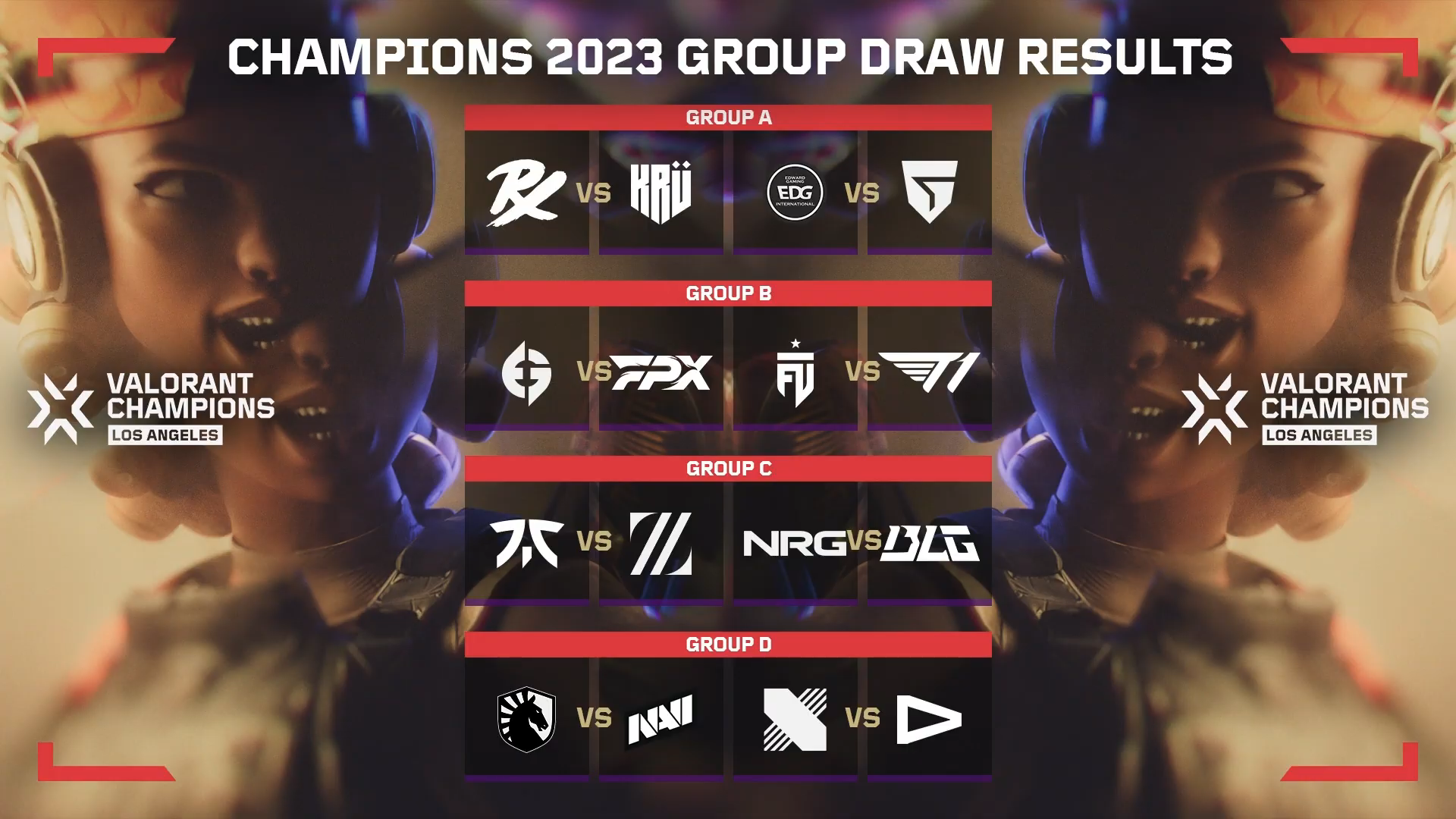 VALORANT Champions LA groups and opening matchups set - VALO2ASIA