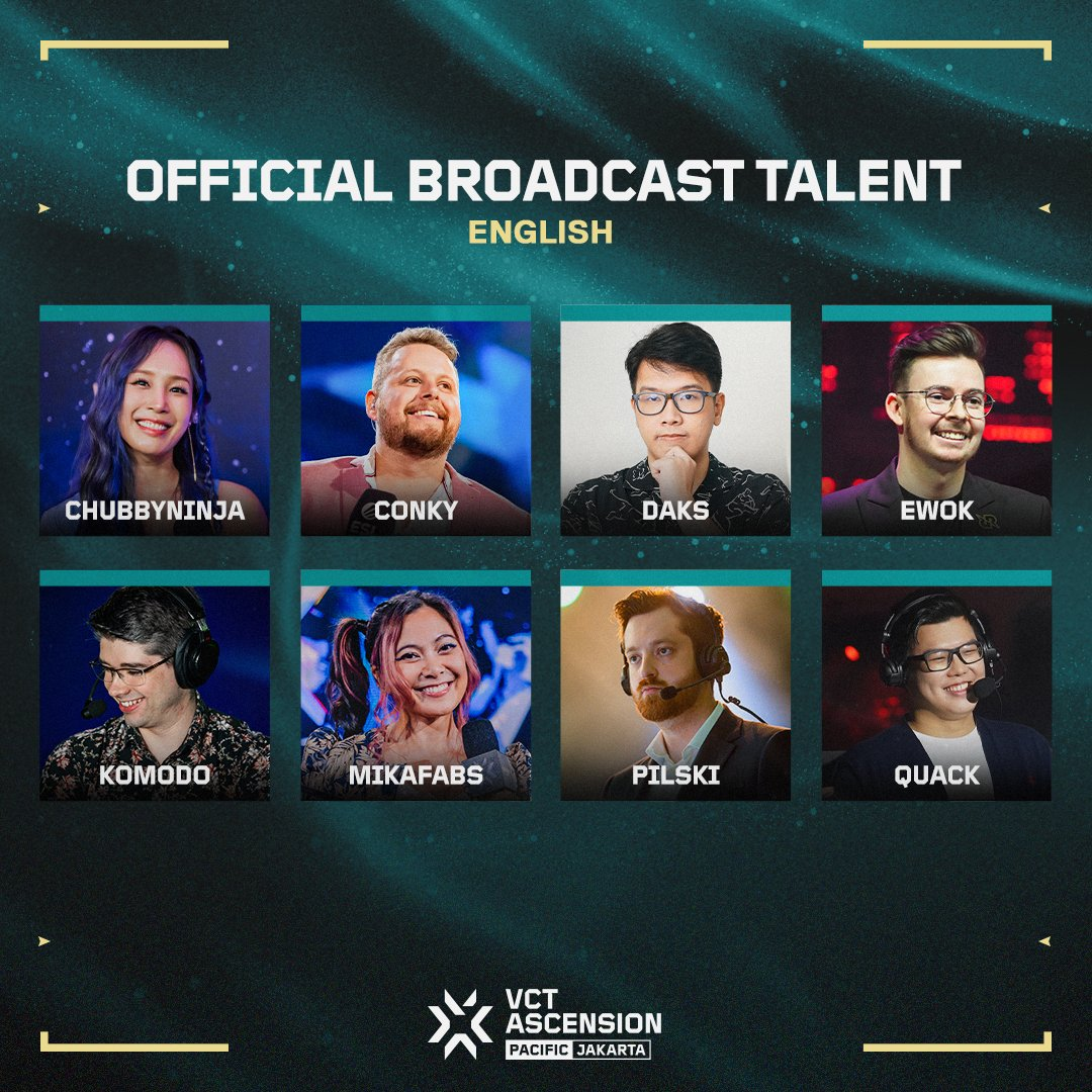 VCT Ascension Pacific Jakarta broadcast talent announced - VALO2ASIA